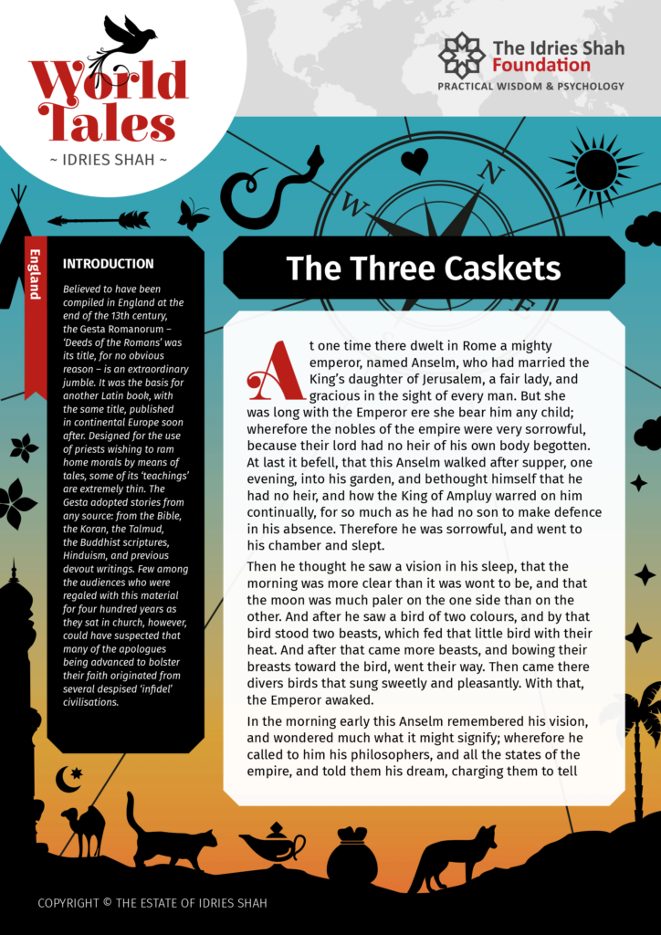 The Three Caskets from World Tales - The Idries Shah Foundation